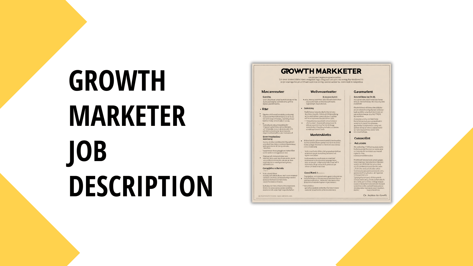 Growth Marketer Job Description [2024 Update]
